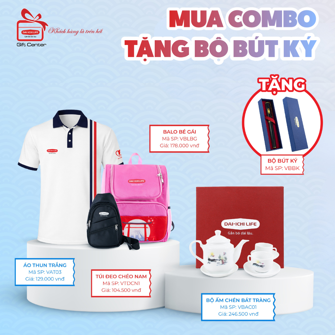 MUA COMBO - TẶNG BỘ BÚT KÝ - Dai-ichi Life Vietnam